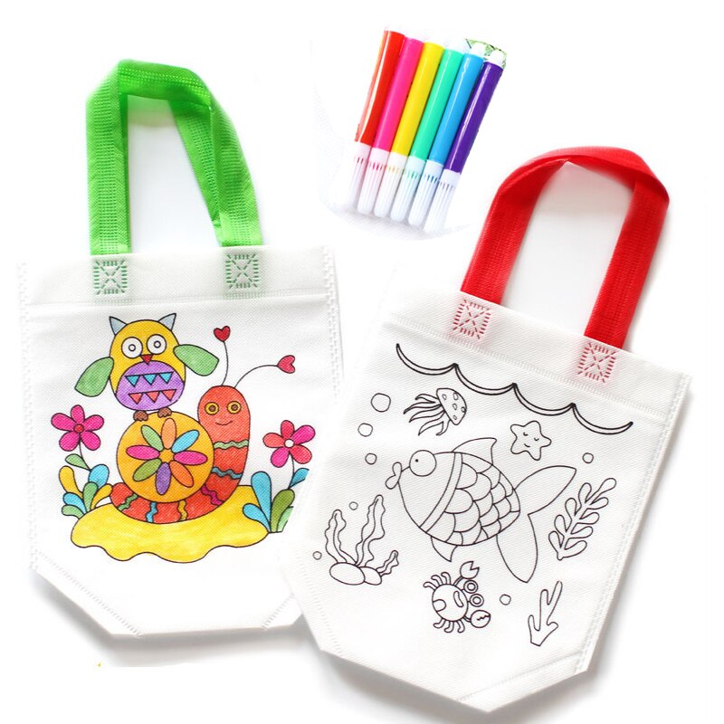 5 sacs à colorier pour enfants avec feutres pour tissu - Boutique ...