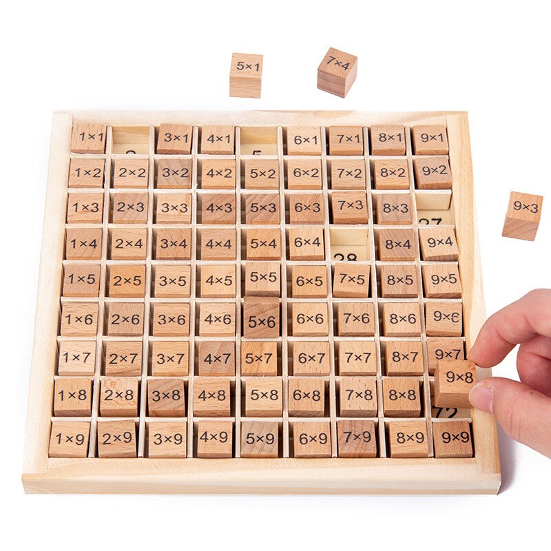 Table de multiplication Montessori en bois - Boutique inspirée de la ...