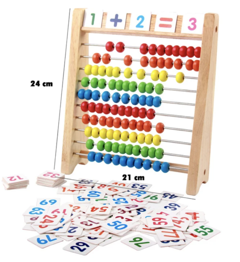 Boulier en bois Montessori mathématique - Boutique inspirée de la ...